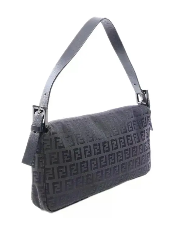 Fendi 2000-2010 Zucchino Canvas Baguette Shoulder Bag