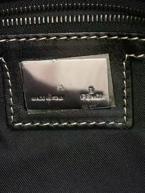 Fendi 2000-2010 Zucchino Canvas Baguette Shoulder Bag