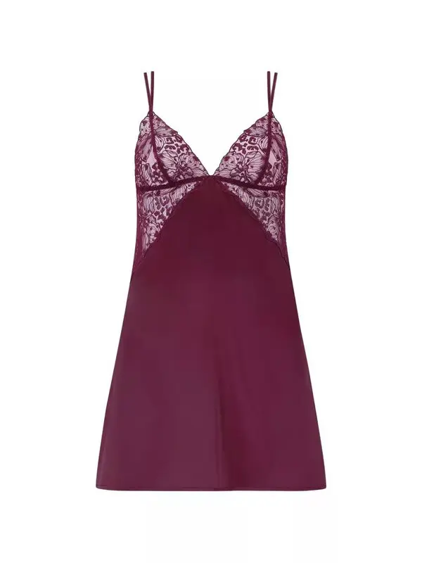 FLEUR OF ENGLAND Viola Lace-trim Babydoll - Red