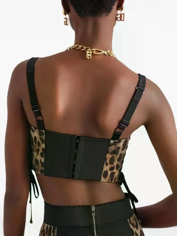 Dolce & Gabbana Leo-print Stretch Fabric Top