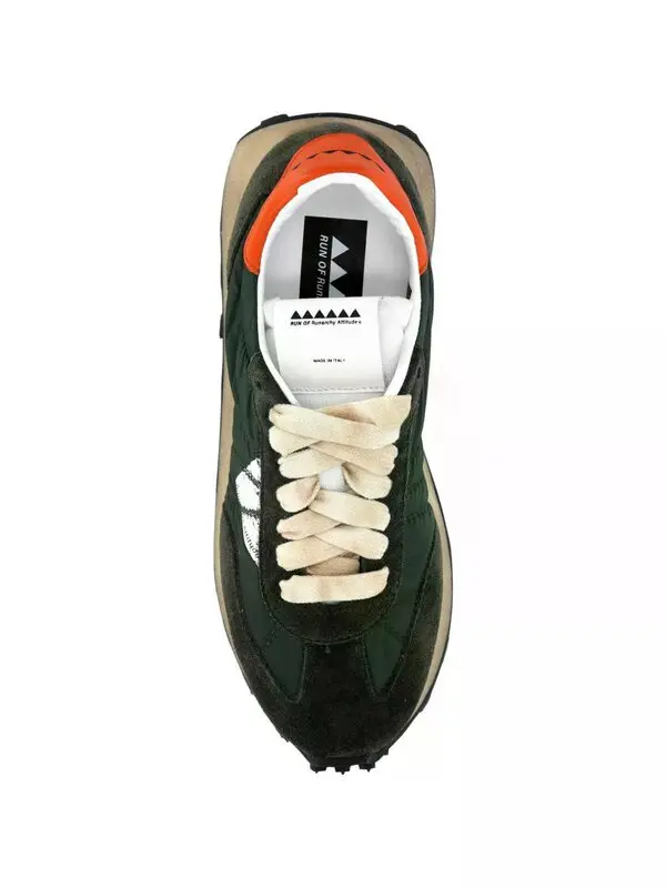 RUN OF Audax Panelled Sneakers - Green