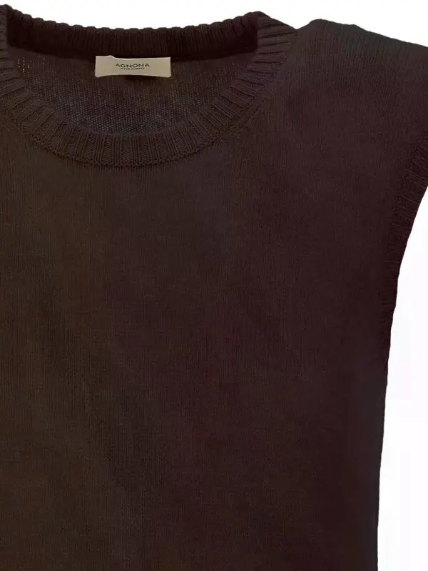 Agnona Ribbed-trim Knitted Top