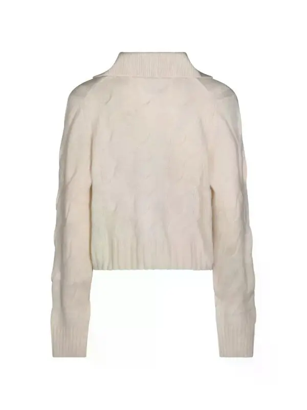 ALLUDE Cable-knit Button-up Cardigan
