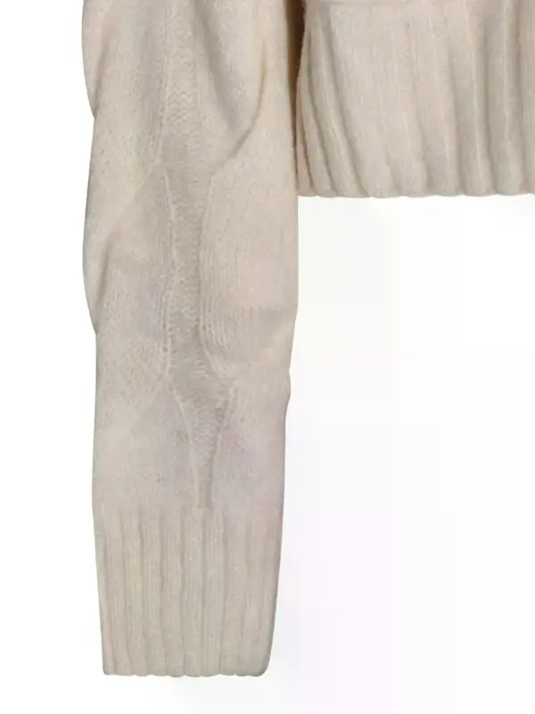 ALLUDE Cable-knit Button-up Cardigan