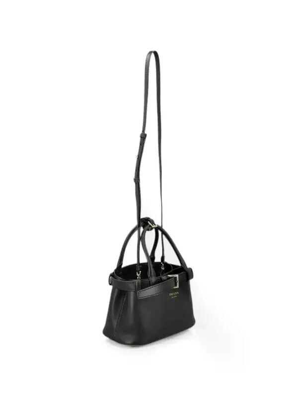 Prada Buckle Small Leather Bag With Belt