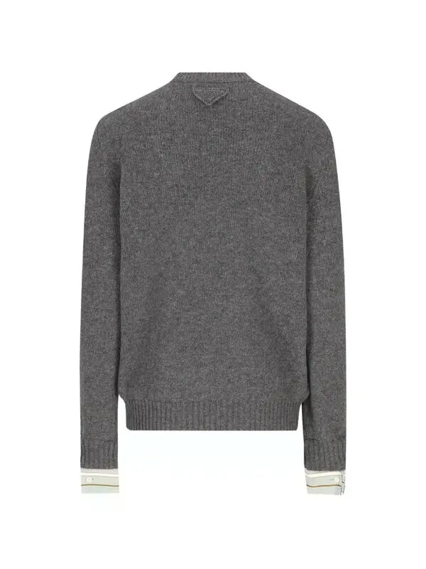 Prada Wool And Cashmere Crew-neck Sweater