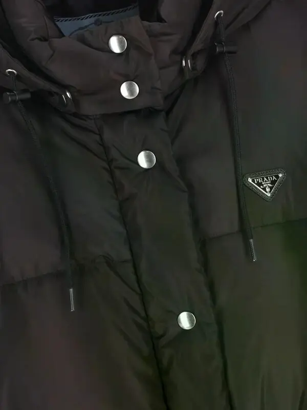 Prada Belted Hooded Puffer Coat