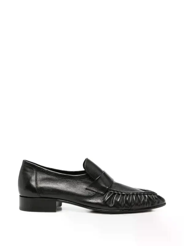 THE ROW Ruched Leather Loafers