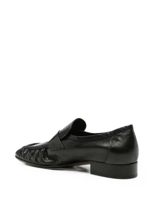 THE ROW Ruched Leather Loafers