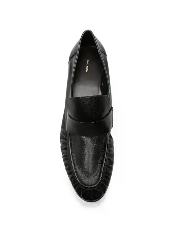 THE ROW Ruched Leather Loafers