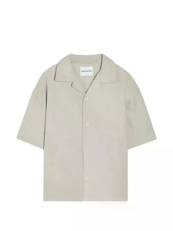 MKI MIYUKI ZOKU Twisted-weave Camp-collar Shirt