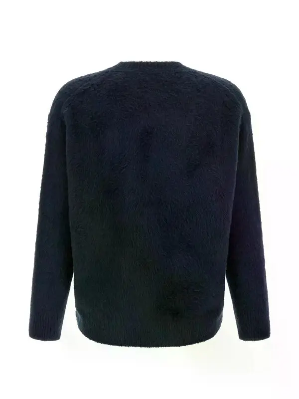 ROBERTO COLLINA Gauze-finish Crew-neck Sweater - Blue