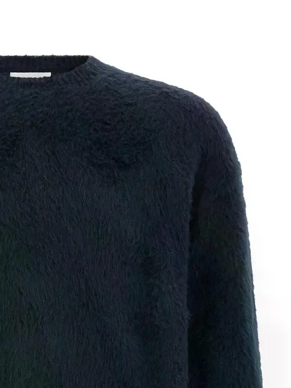 ROBERTO COLLINA Gauze-finish Crew-neck Sweater - Blue