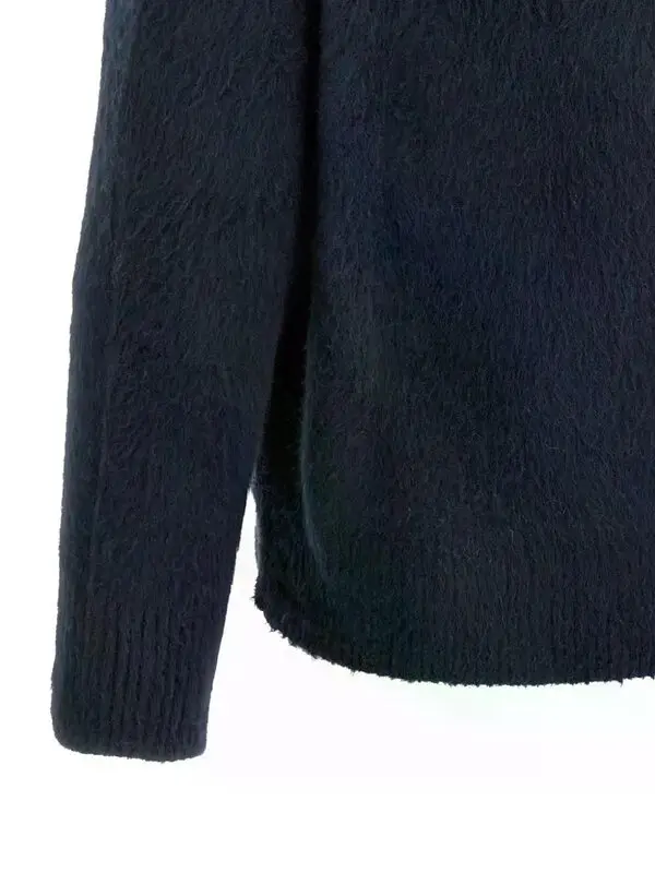 ROBERTO COLLINA Gauze-finish Crew-neck Sweater - Blue