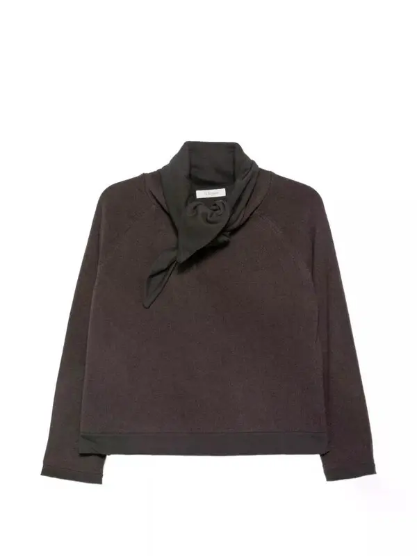 JCSOPHIE Poppy Scarf-detail Raglan-sleeve Sweater