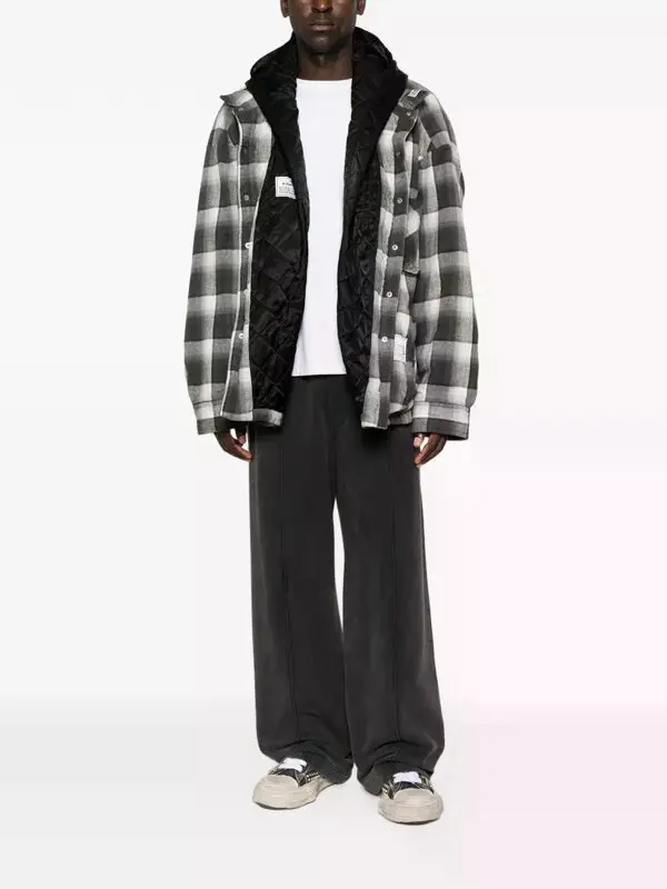 Mihara Yasuhiro Check-pattern Hooded Jacket