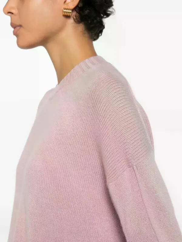 ALLUDE Ribbed-knit Crew-neck Sweater