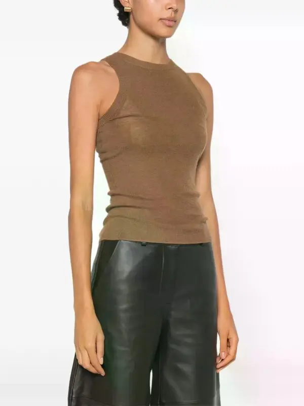Co Cashmere Ribbed-knit Tank Top