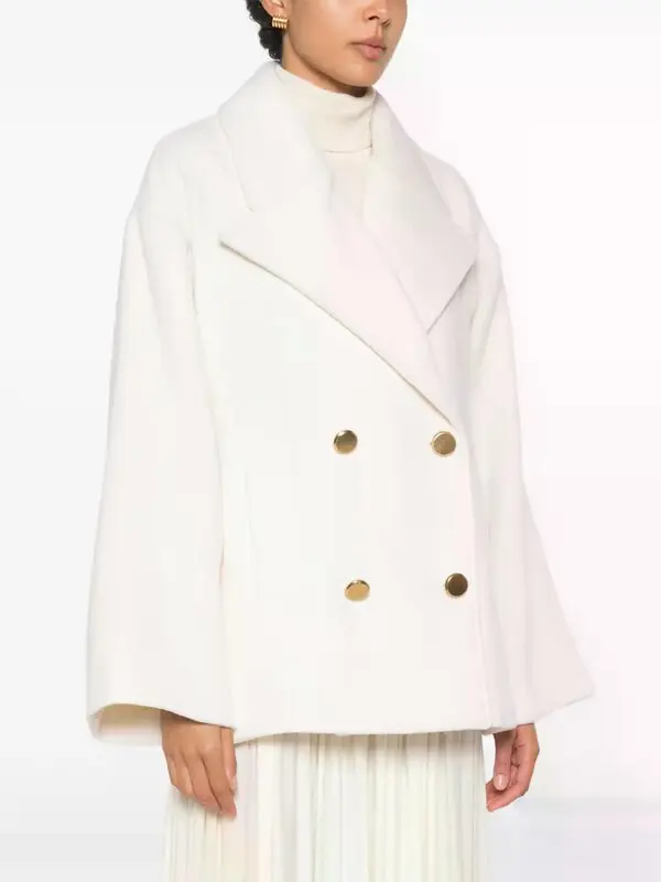 P.a.r.o.s.h Wool Double-breasted Coat - Neutrals