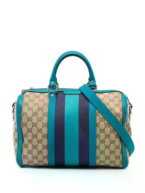 Gucci 2016-2026 Medium Gg Canvas Web Joy Boston Bag Satchel