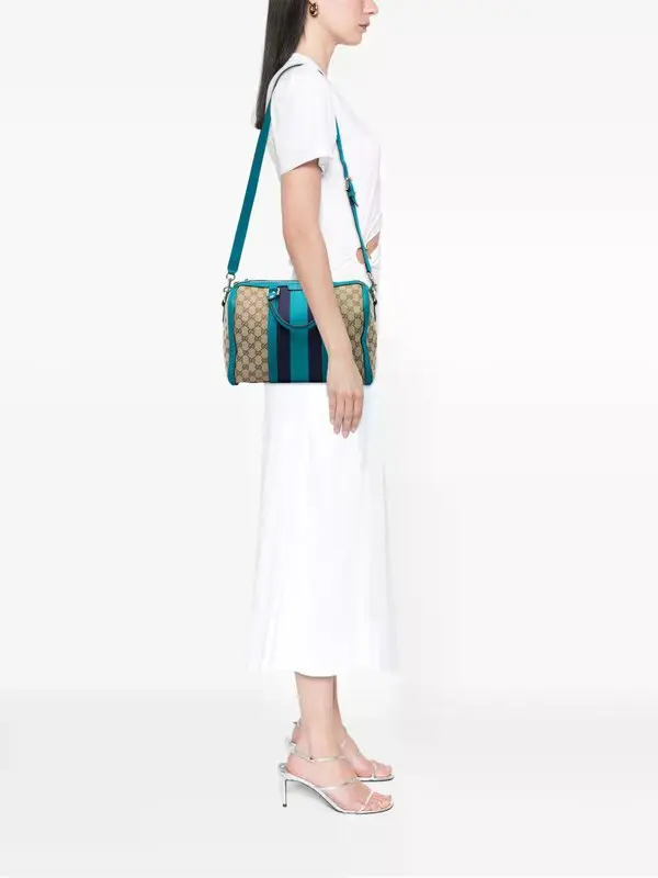 Gucci 2016-2026 Medium Gg Canvas Web Joy Boston Bag Satchel
