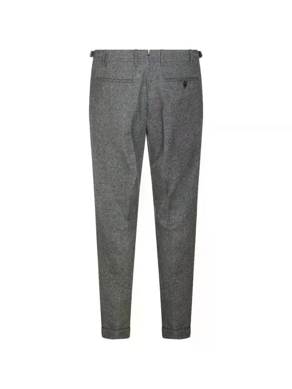 BERWICH Herringbone Pleated Trousers