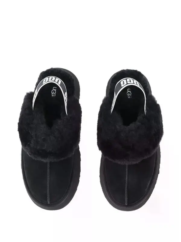 UGG Shearling-trim Platform Slippers