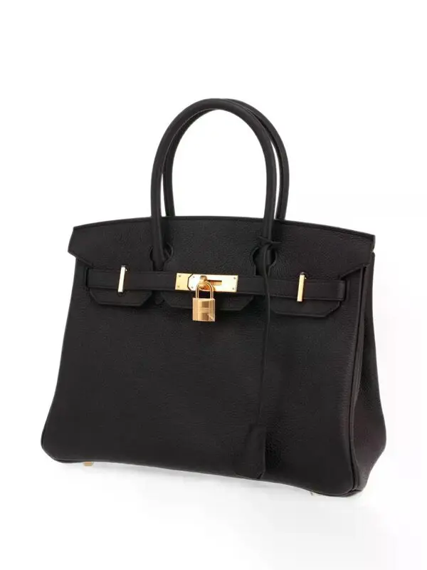 Hermès 2026 30 Birkin Tote Bag - Black