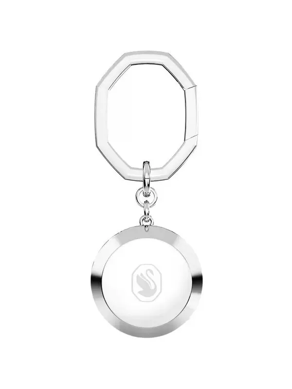 SWAROVSKI Crystal-embellished Octagonal Keyring - Silver