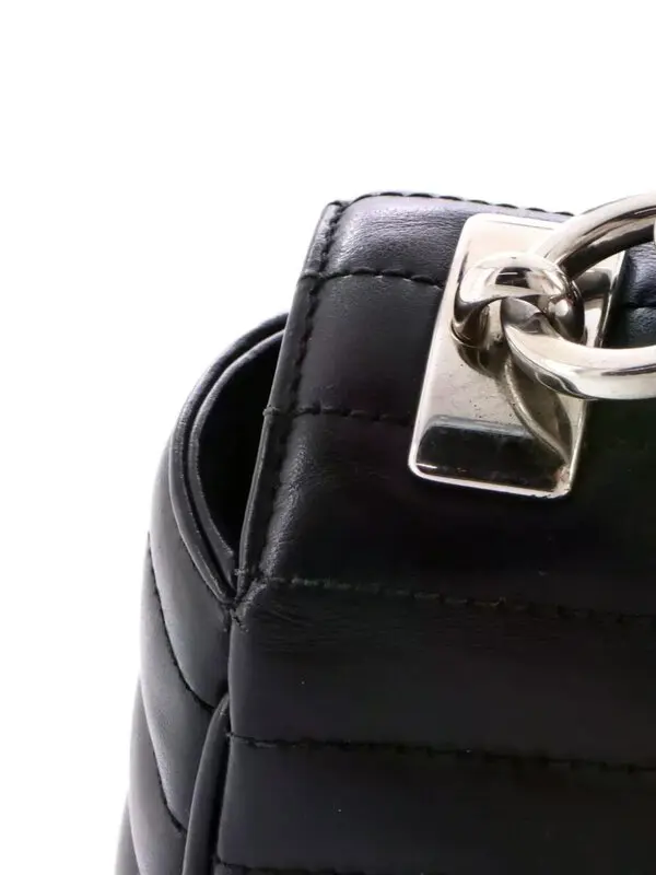 Prada Diagramme Quilted Leather Large Shoulder Bag