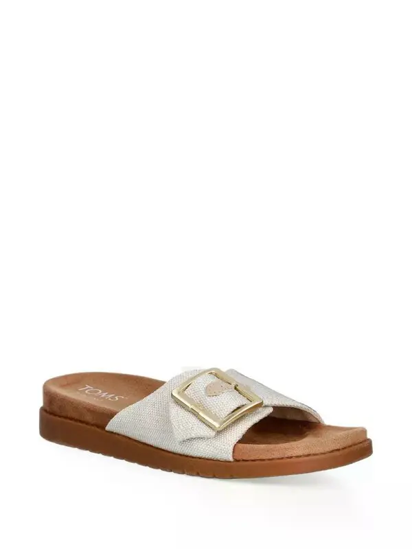 Toms Marin Buckle-detail Slides - Neutrals
