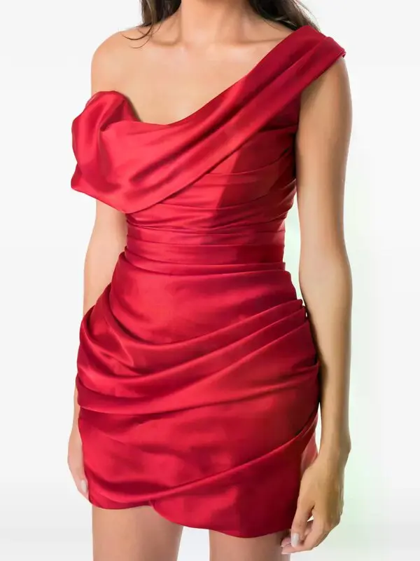 NORINA ST Mia Draped Lace-up Mini Dress