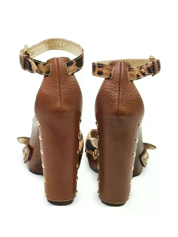 Gucci Leopard-print Platform Sandals