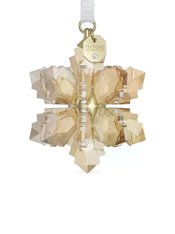SWAROVSKI Annual Edition 3d Snowflake-motif Faceted Ornament - Neutrals