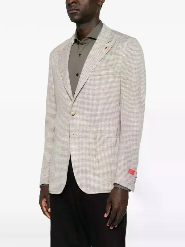 Isaia Houndstooth-pattern Blazer