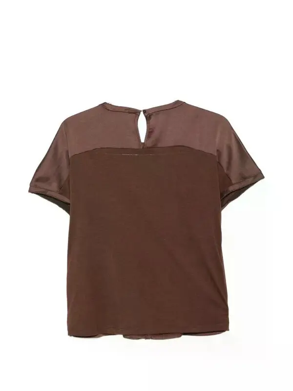 LUISA CERANO Satin-finish Panelled Top