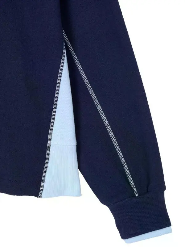 STUDIO TOMBOY Layered-style Drawstring Sweatshirt