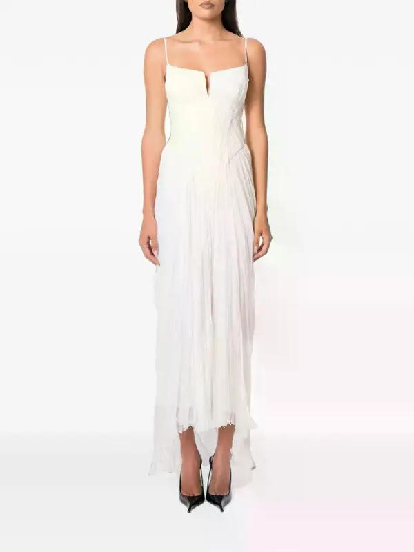 NORINA ST Cat Corset-style Pleated Maxi Dress