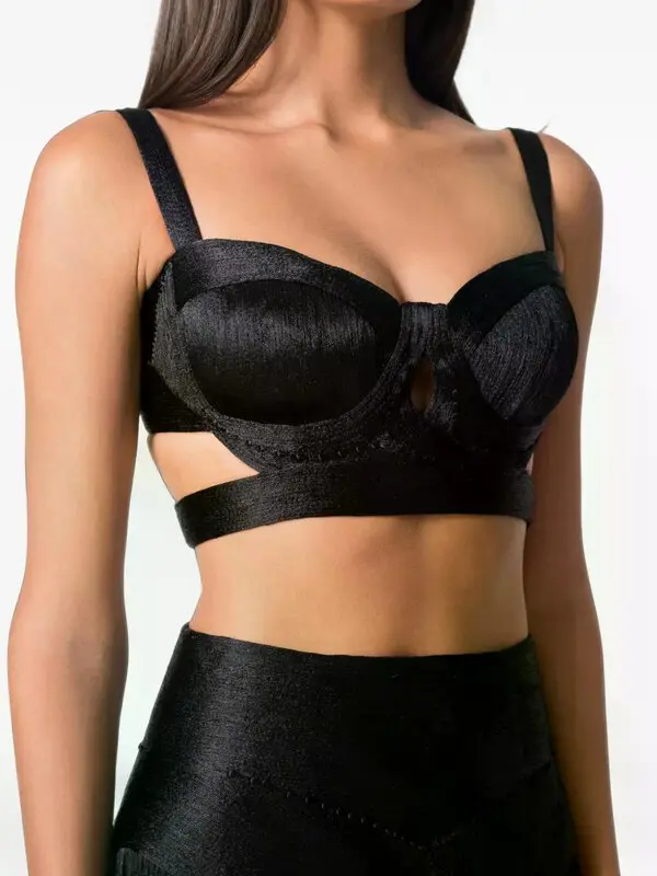 NORINA ST Fringe-trimmed Cutout Skirt Set