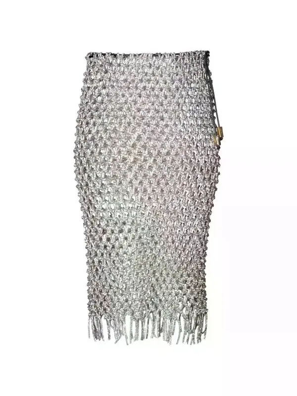 HIBOURAMA Crystal Midi Skirt