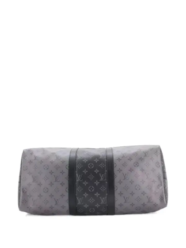 LOUIS VUITTON Keepall Bandouliere Reverse Monogram Eclipse Canvas 50 Travel Bag
