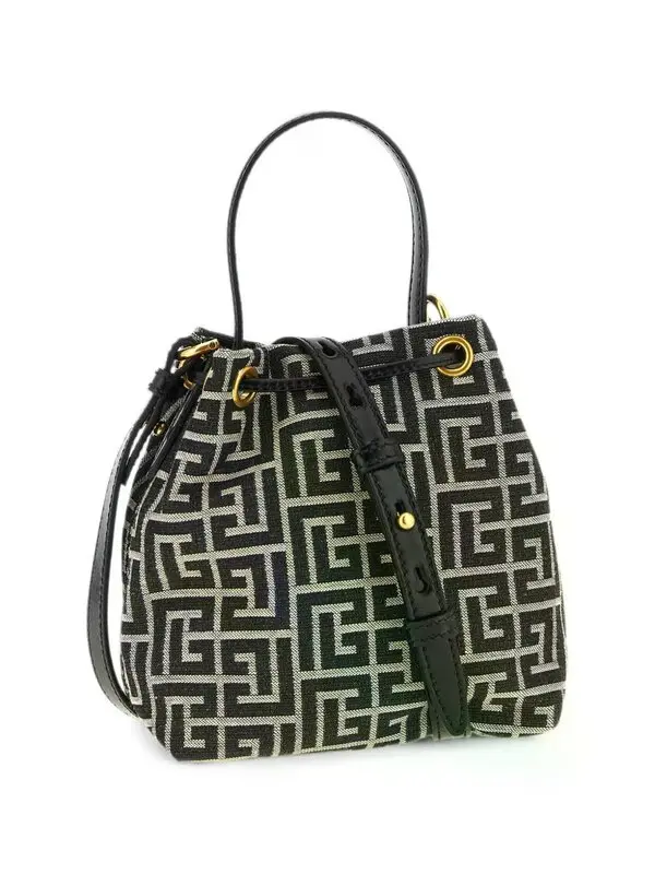 Balmain Pulse Monogram Jacquard Bucket Bag