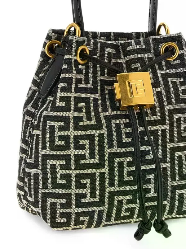 Balmain Pulse Monogram Jacquard Bucket Bag