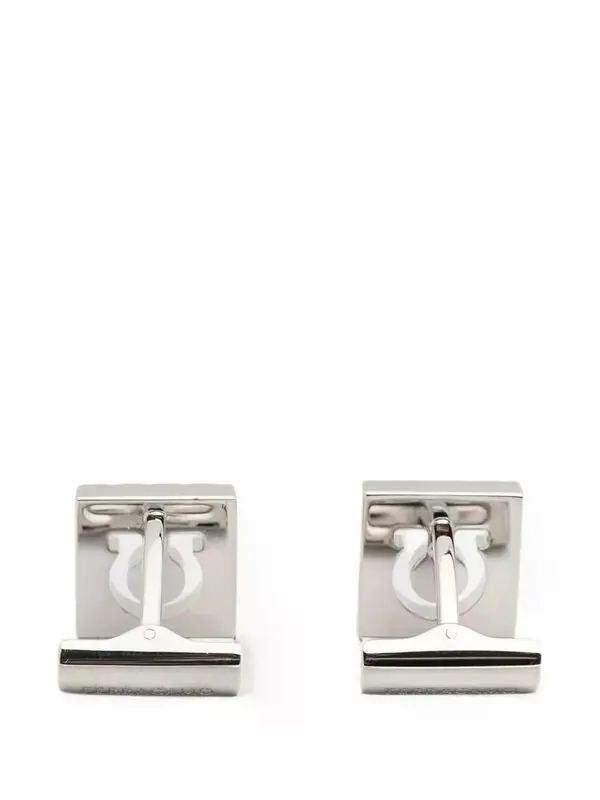 FERRAGAMO Gancini Diagonal-stripe Cufflinks