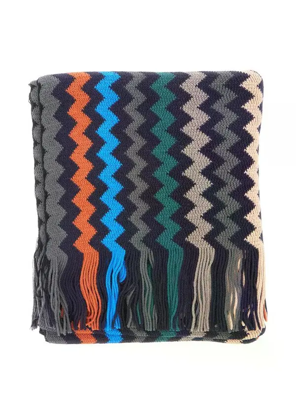 Missoni Zigzag-knit Scarf - Grey