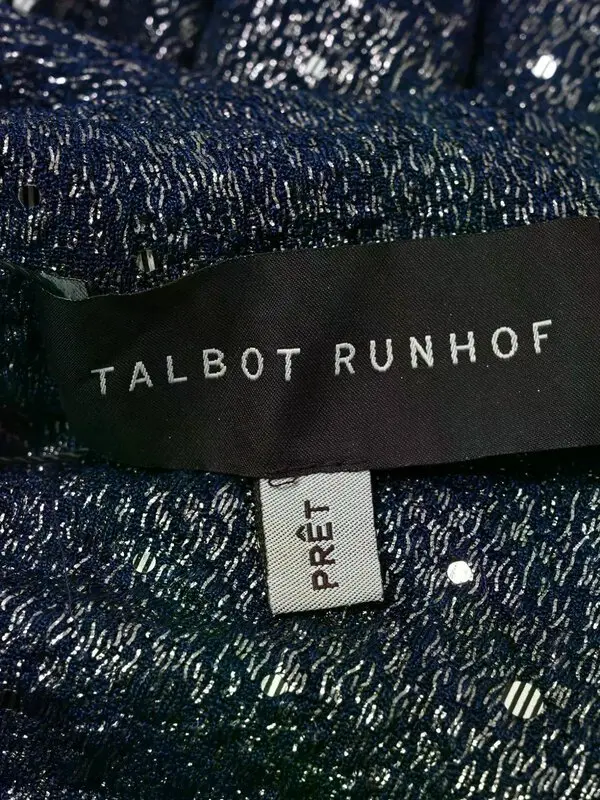 Talbot Runhof Glittered Wrap Maxi Dress