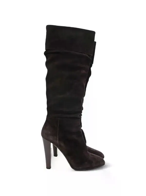 Miu Miu Suede Slouchy Knee-high Boots - Brown