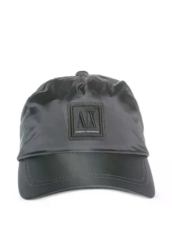 Armani Exchange Logo Patch Baseball Cap - Black