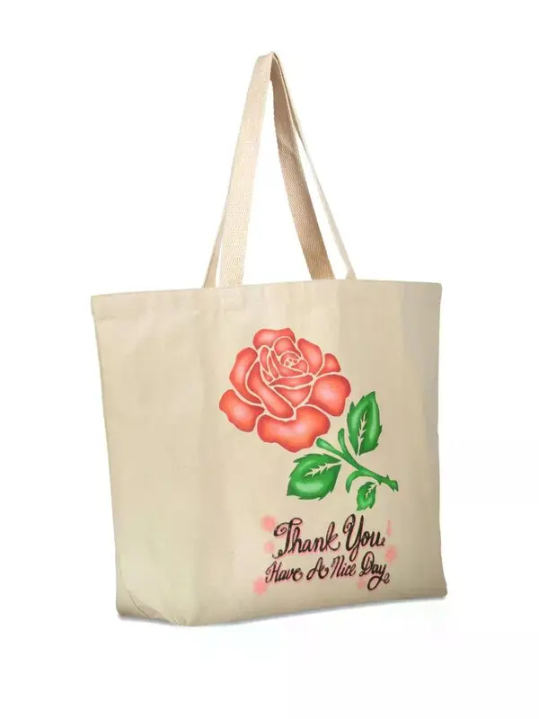 MARKET Rose-print Tote Bag - Neutrals