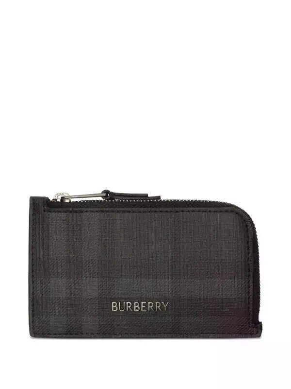 Burberry City Check Zip Card Case